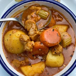 Vegan Traditional British Beef Stew - Traditional Plant-Based Cooking