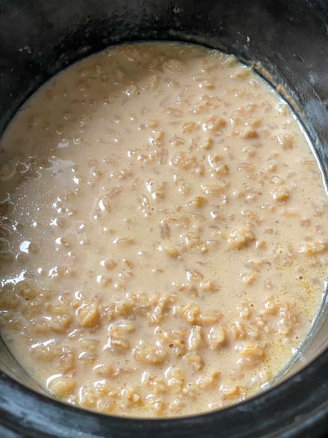 Slow Cooker Old Fashioned Sweet Barley Pudding - Traditional Plant ...