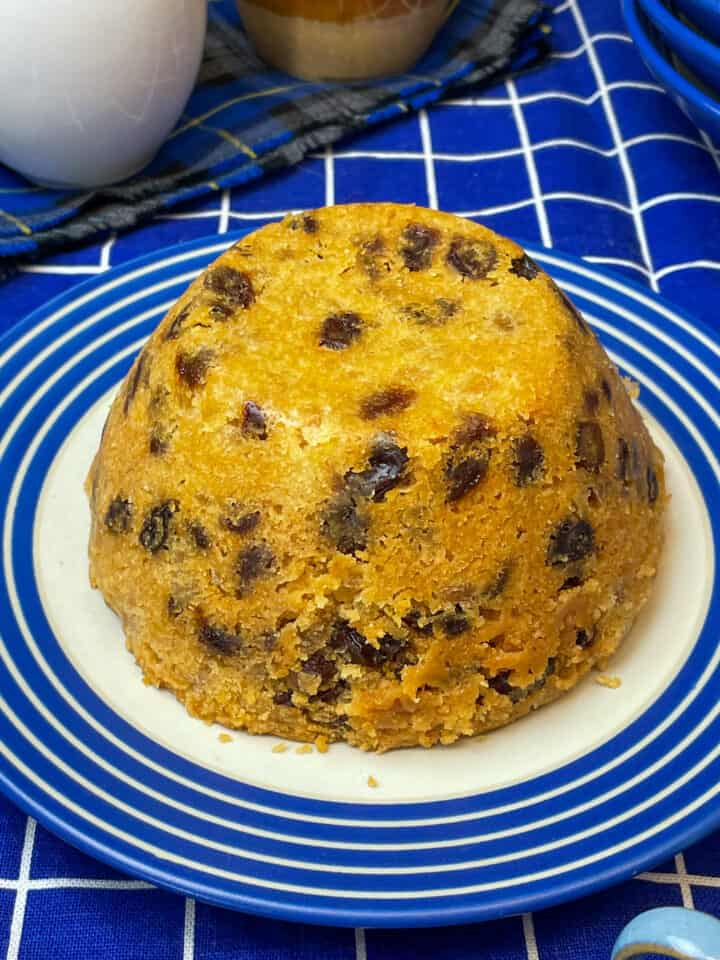 Slow Cooker Steamed Spotted Dick Pudding - Traditional Plant-Based Cooking