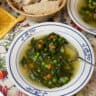 British Spring Greens Soup - Traditional Plant-Based Cooking