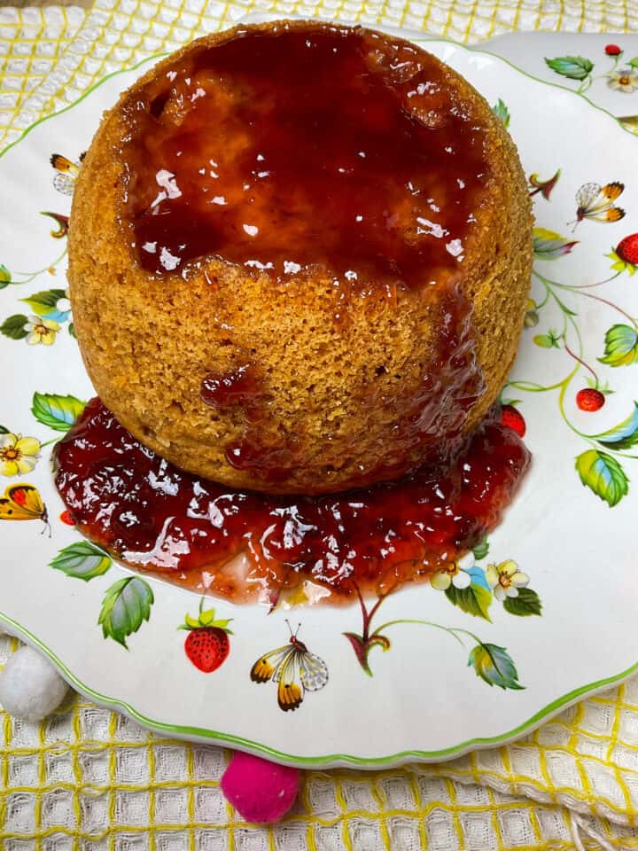 Slow Cooker Steamed Spotted Dick Pudding - Traditional Plant-Based Cooking