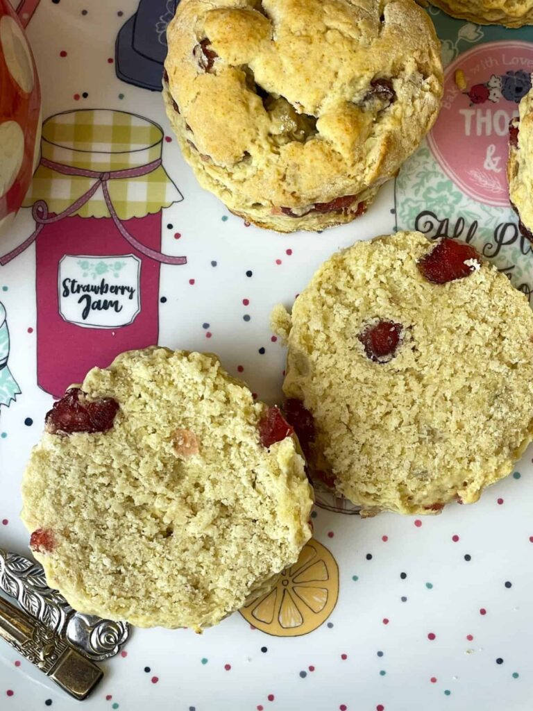 Old-Fashioned Cherry Scones - Traditional Plant-Based Cooking